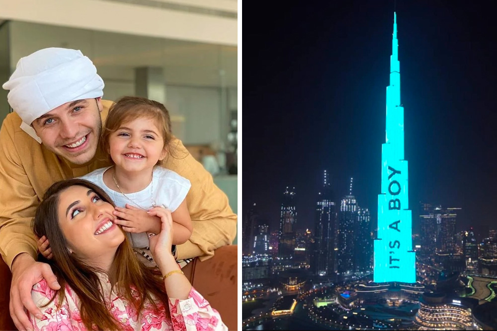 YouTube Family Have An Iconic Gender Reveal Projected On Burj Khalifa ...